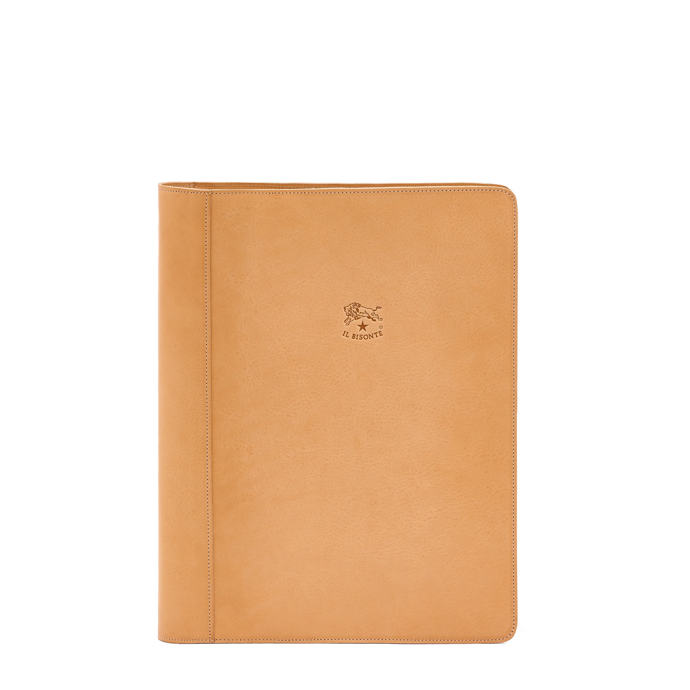 Script binder 4 rings in leather color natural – Il Bisonte