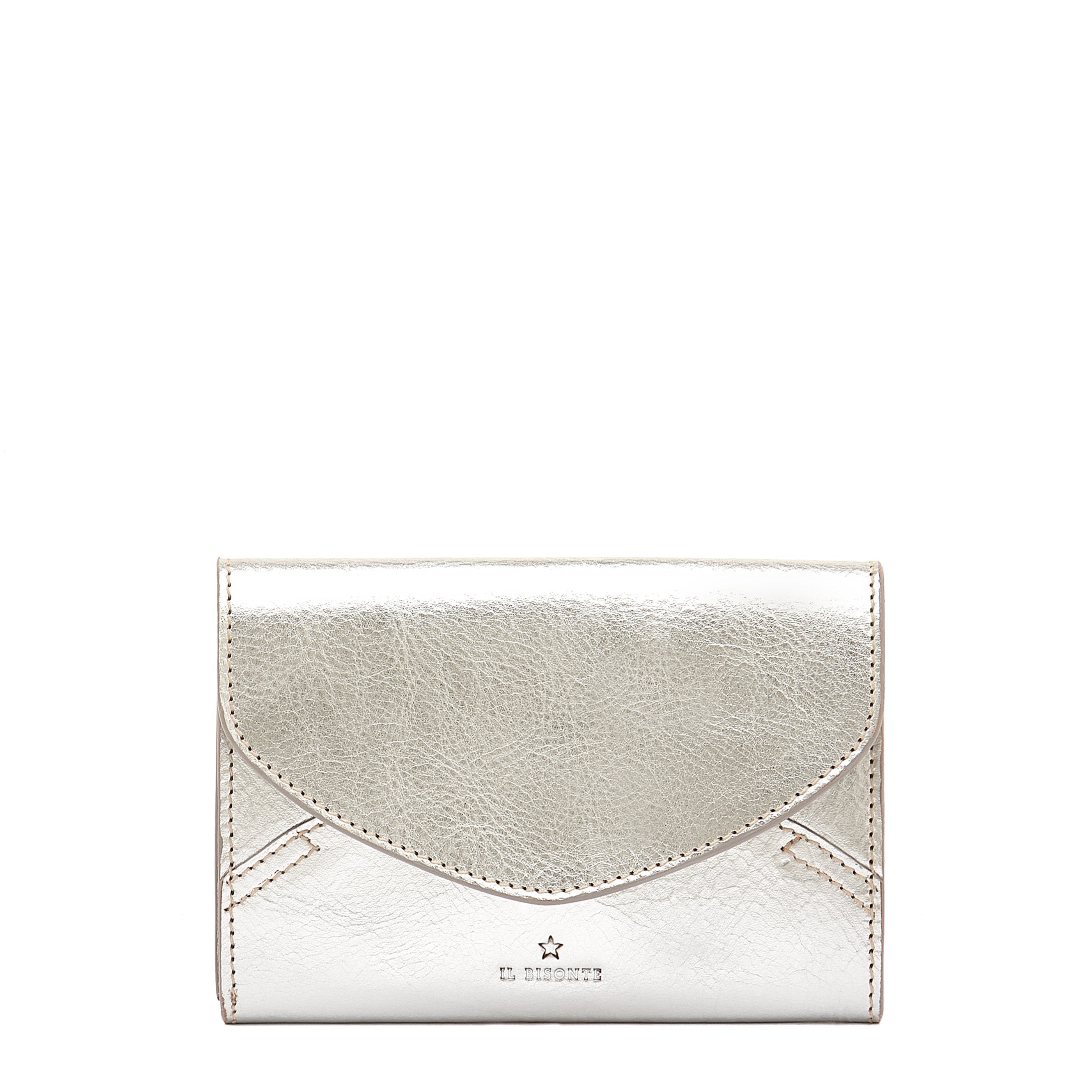 Esperia | Women's wallet in metallic leather color metallic silver – Il ...